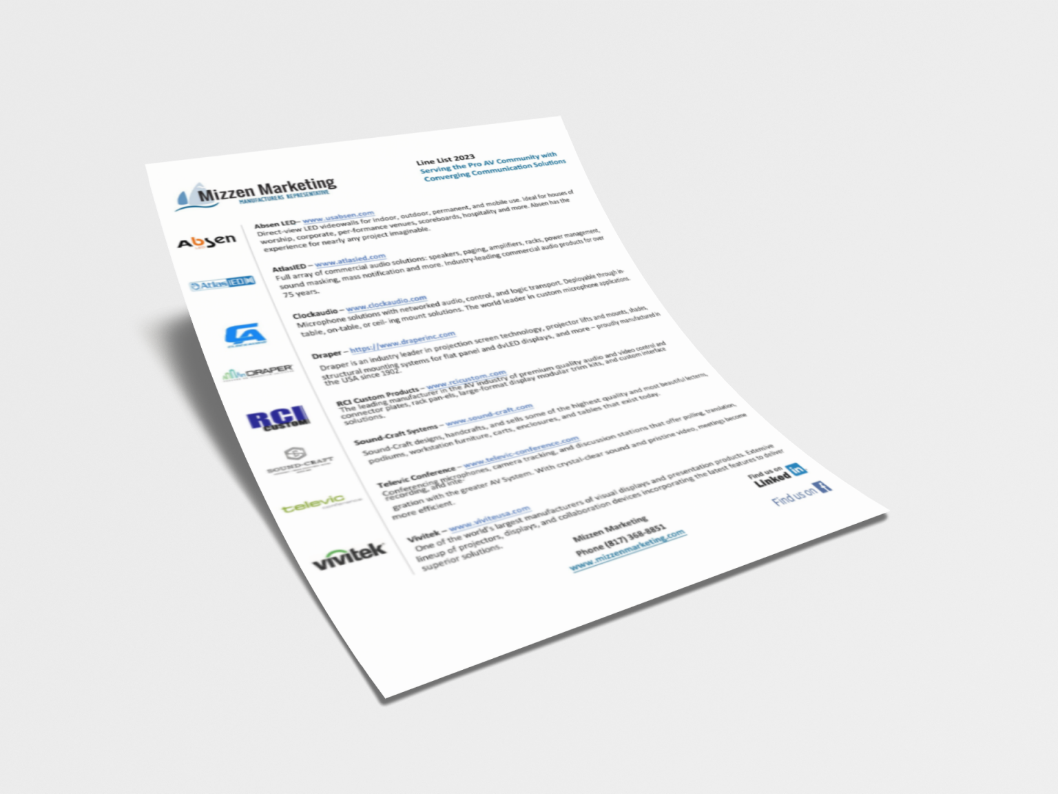 Who We Represent – Mizzen Marketing